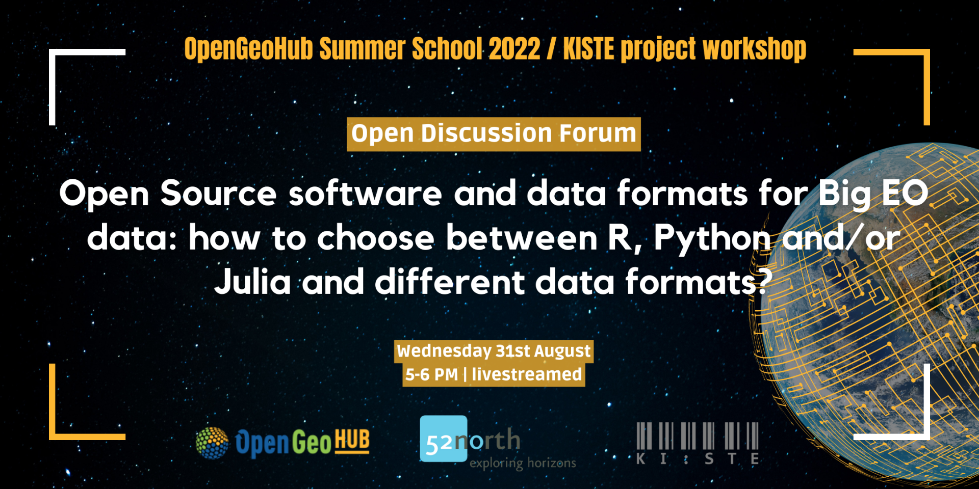 Discussion forum: Open Source software and data formats for Big EO data: how to choose between R ...